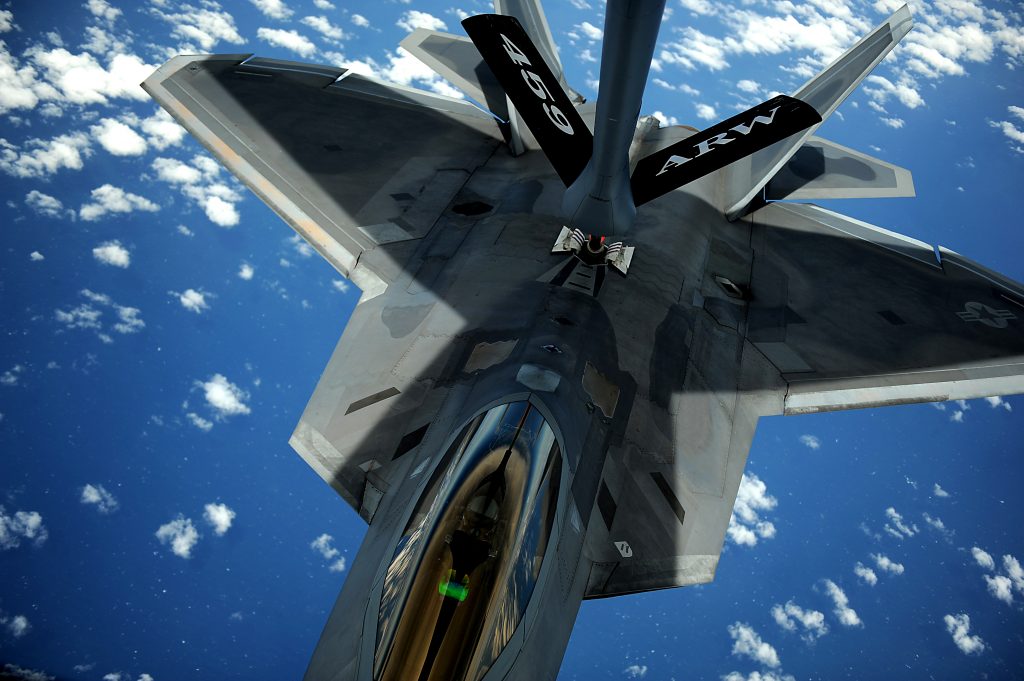 F-22 Raptor Refueling - Second Line of Defense