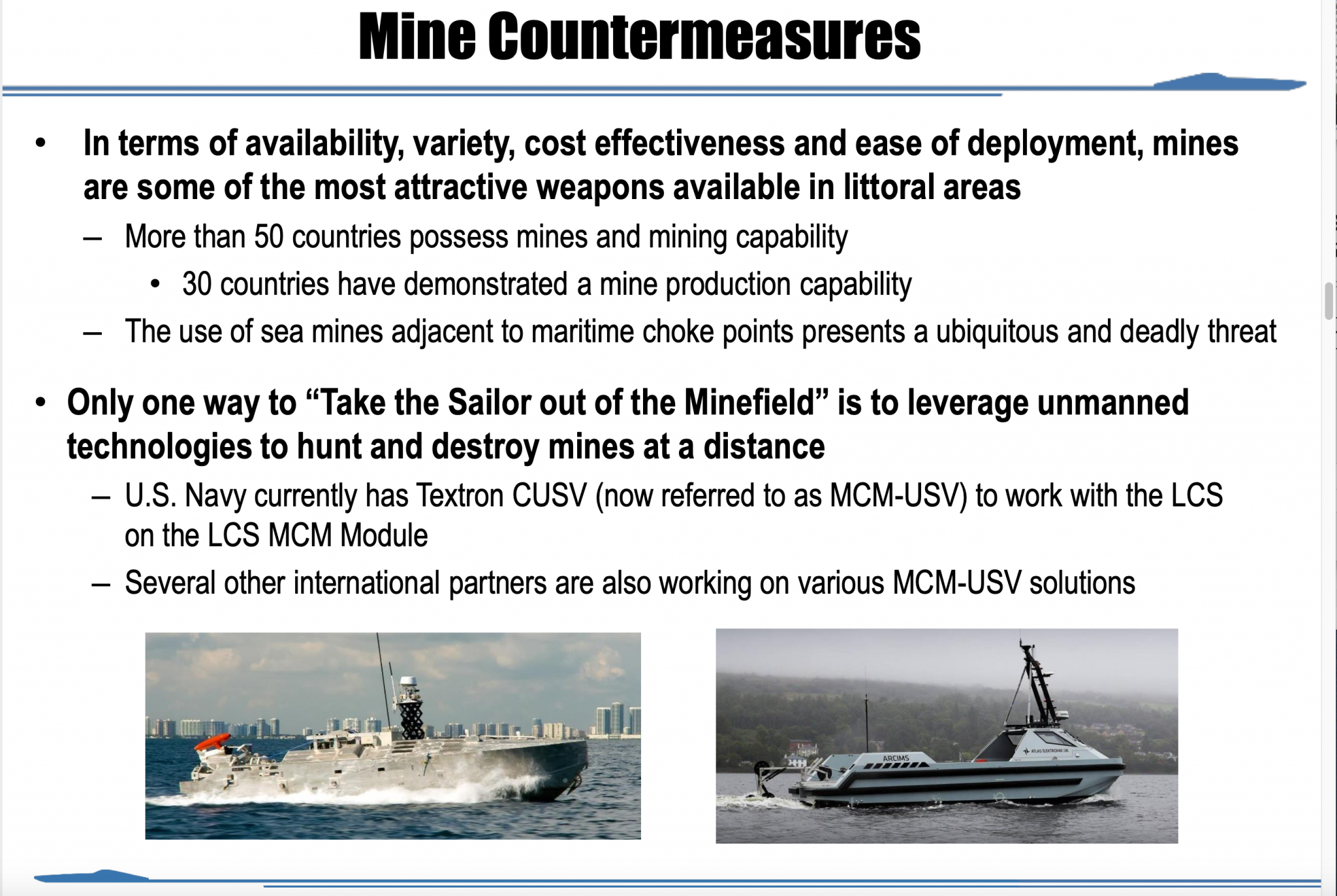 Evolving Maritime Unmanned Surface Vehicle Capabilities: The Importance ...