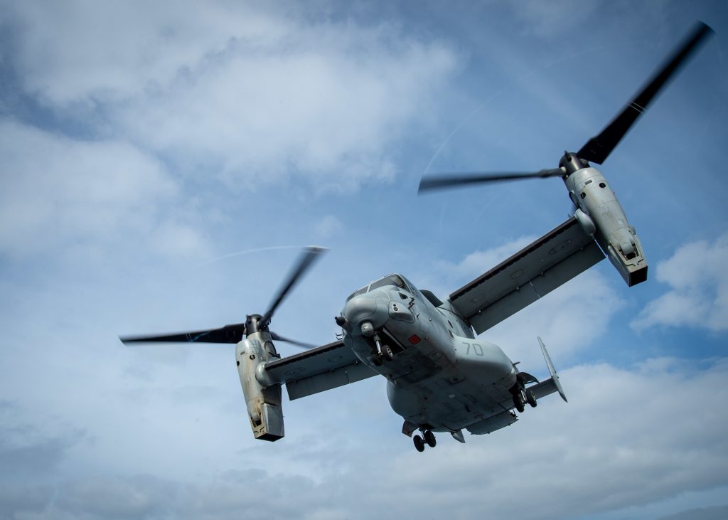 First MV-22B Osprey Lands Aboard USNS Mercy - Second Line of Defense