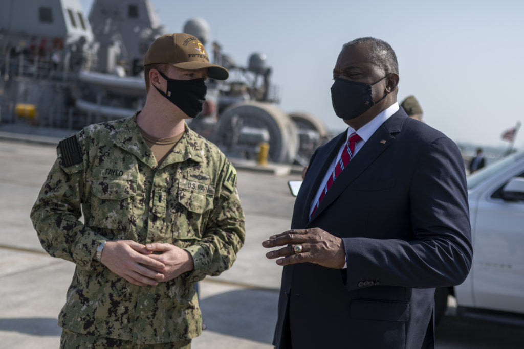 SECDEF Visits Sailors Assigned to U.S. Naval Forces Central Command ...