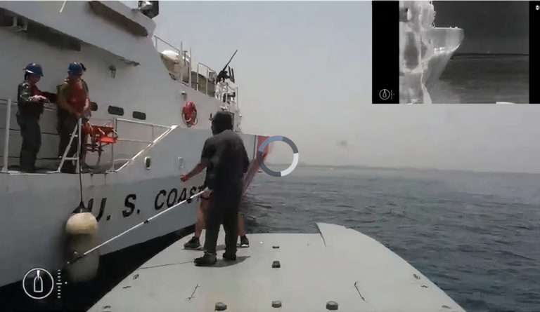 Refueling a Devil Ray USV at Sea - Second Line of Defense